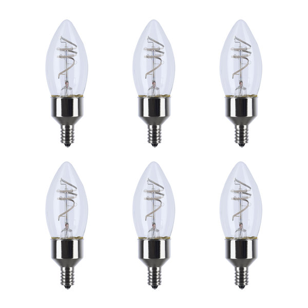 Satco 4 Watt LED - Reminiscent - Flex Gray Coil Filament - B11 - Candelabra Base - 2700K CCT ...